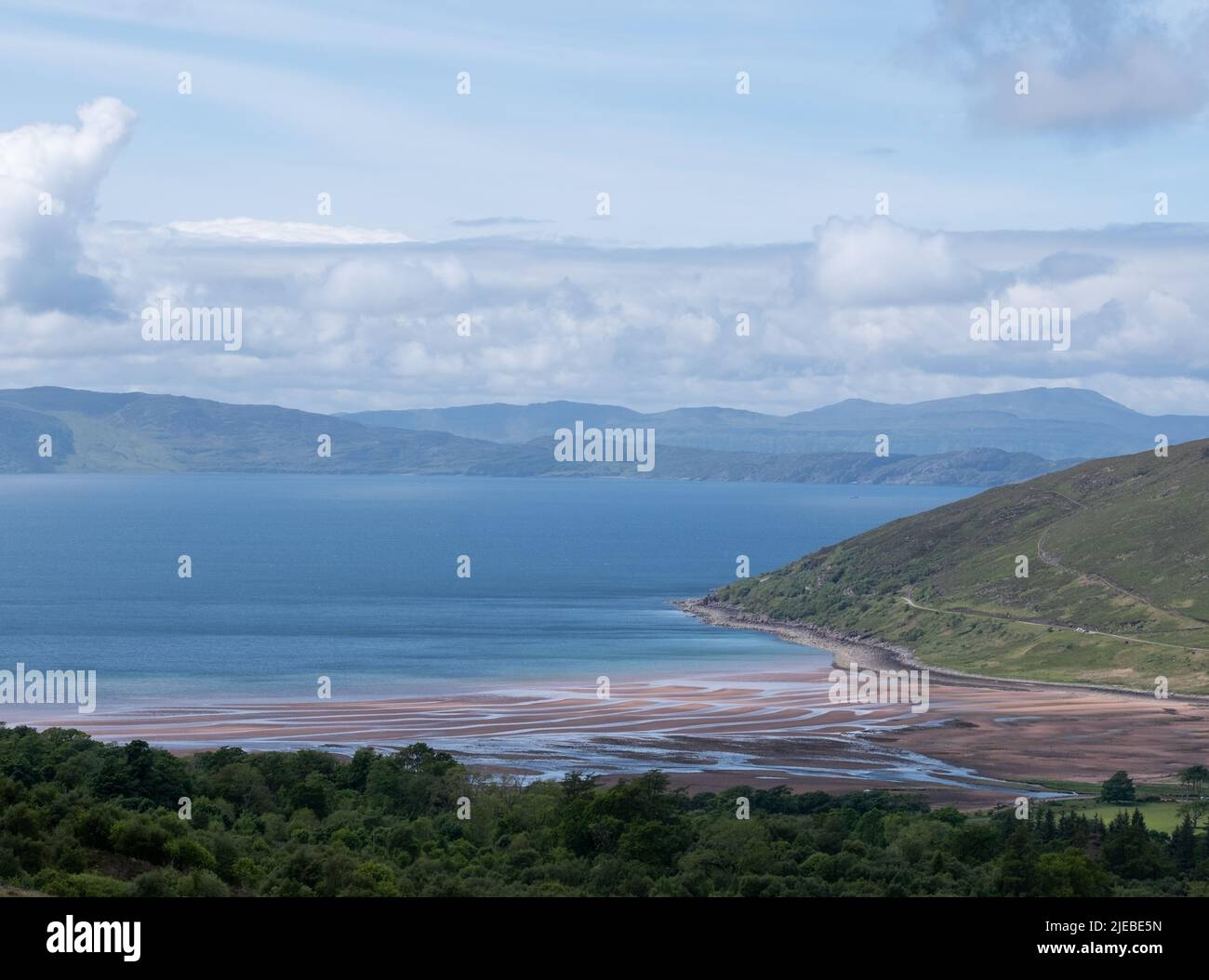 Applecross Bay, photographed from the Bealach Na Ba pass through the ...