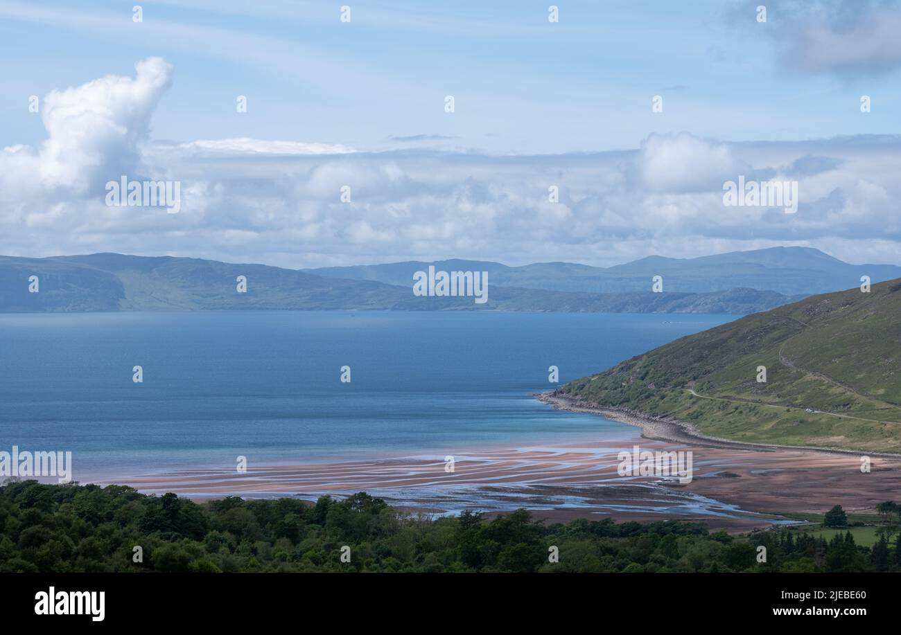 Applecross Bay, photographed from the Bealach Na Ba pass through the ...