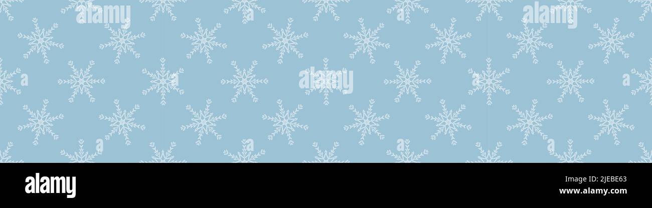 Christmas frozen snowflake seamless vector border. Masculine winter ...