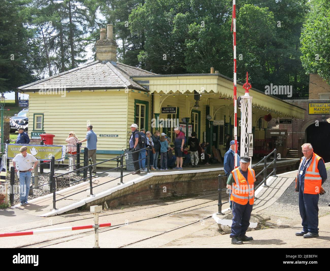 View of the Victorian station reconstructed in the grounds of Fawley ...