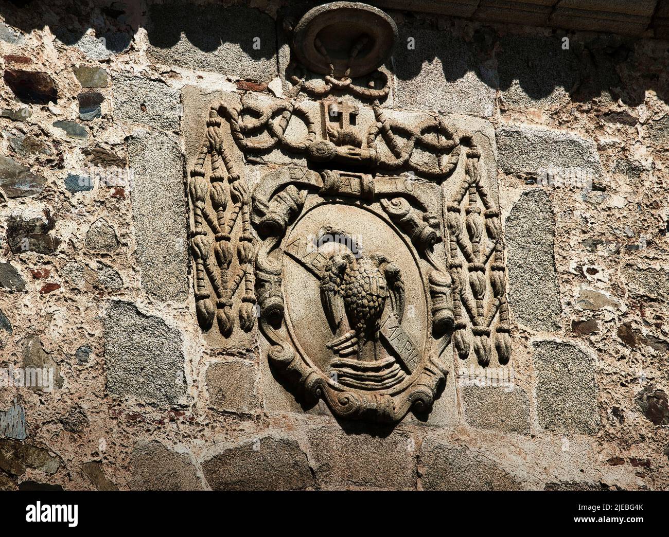 Coats of arms that adorn the Spanish city of Caceres the most important ...