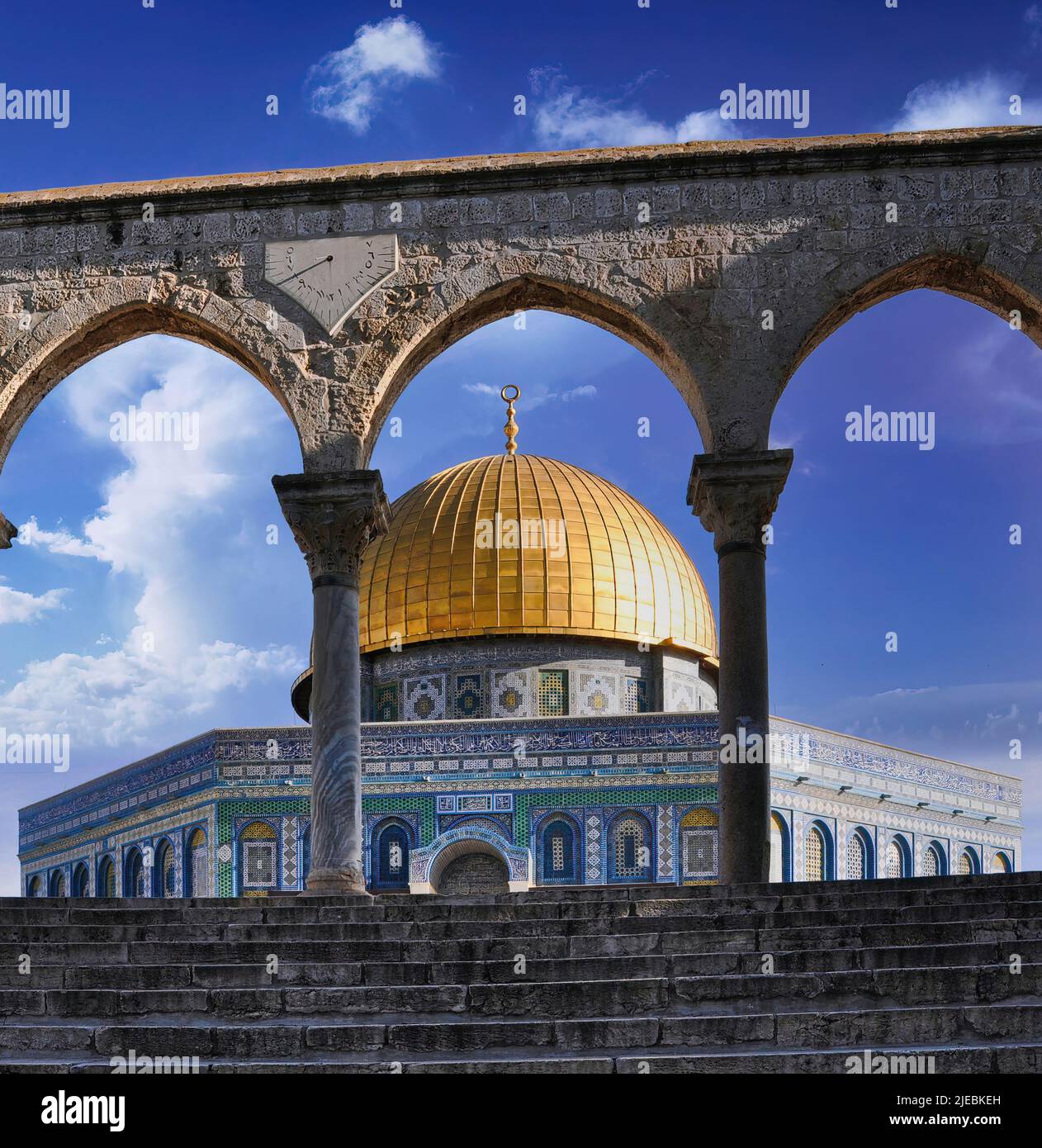 The Dome of the Rock, located on the Temple Mount. Its impressive ...