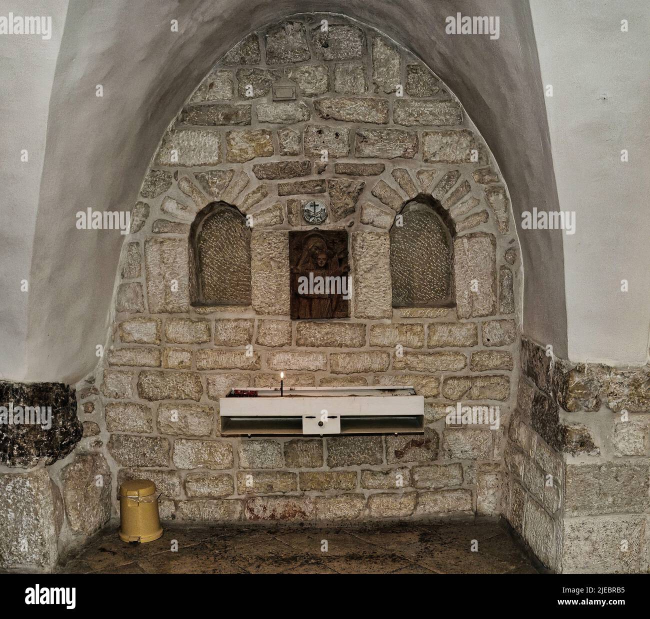 Chapel of the Milk Grotto in Bethlehem where many women have been going ...