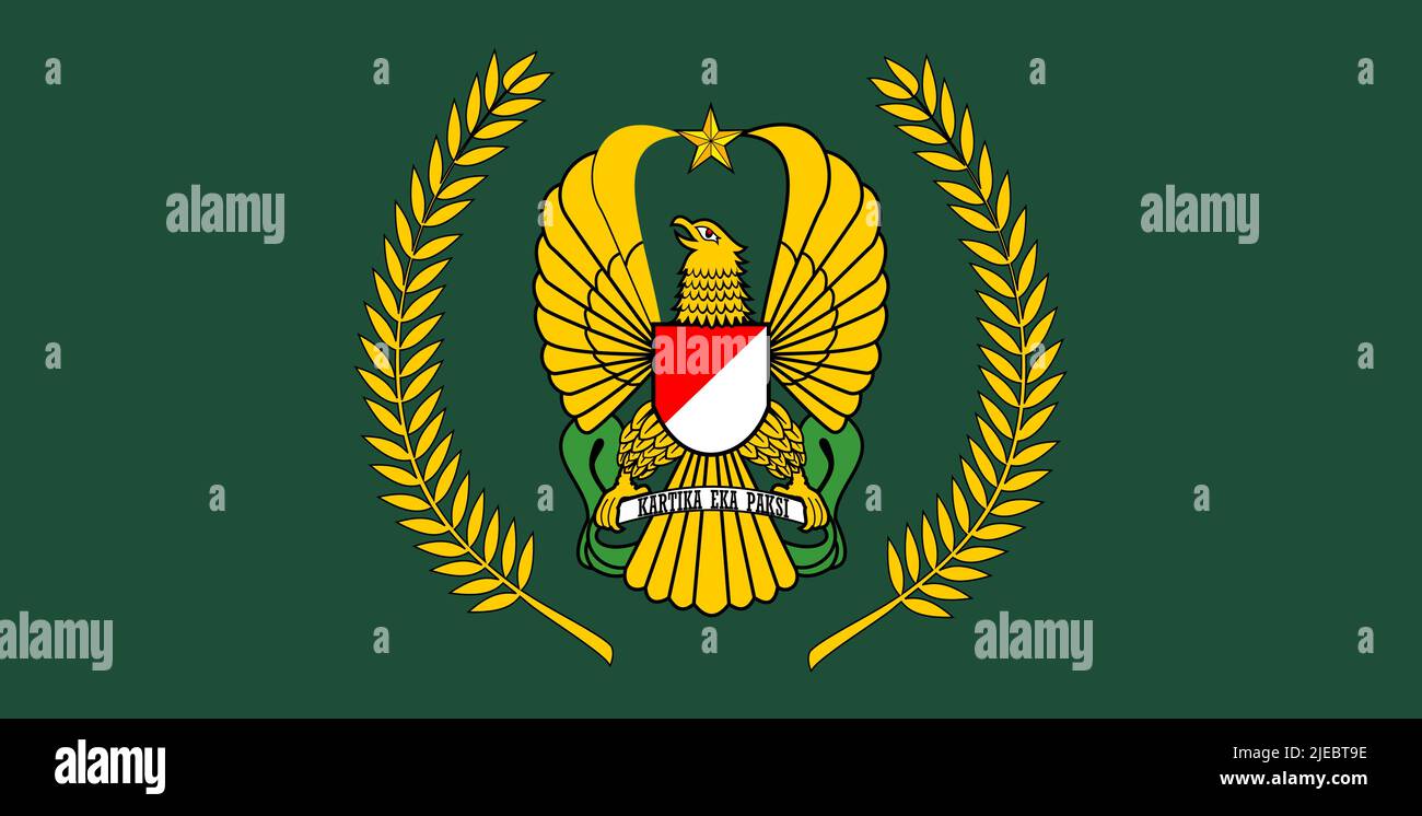 Top view of flag Army Indonesia. Indonesian travel and patriot concept ...