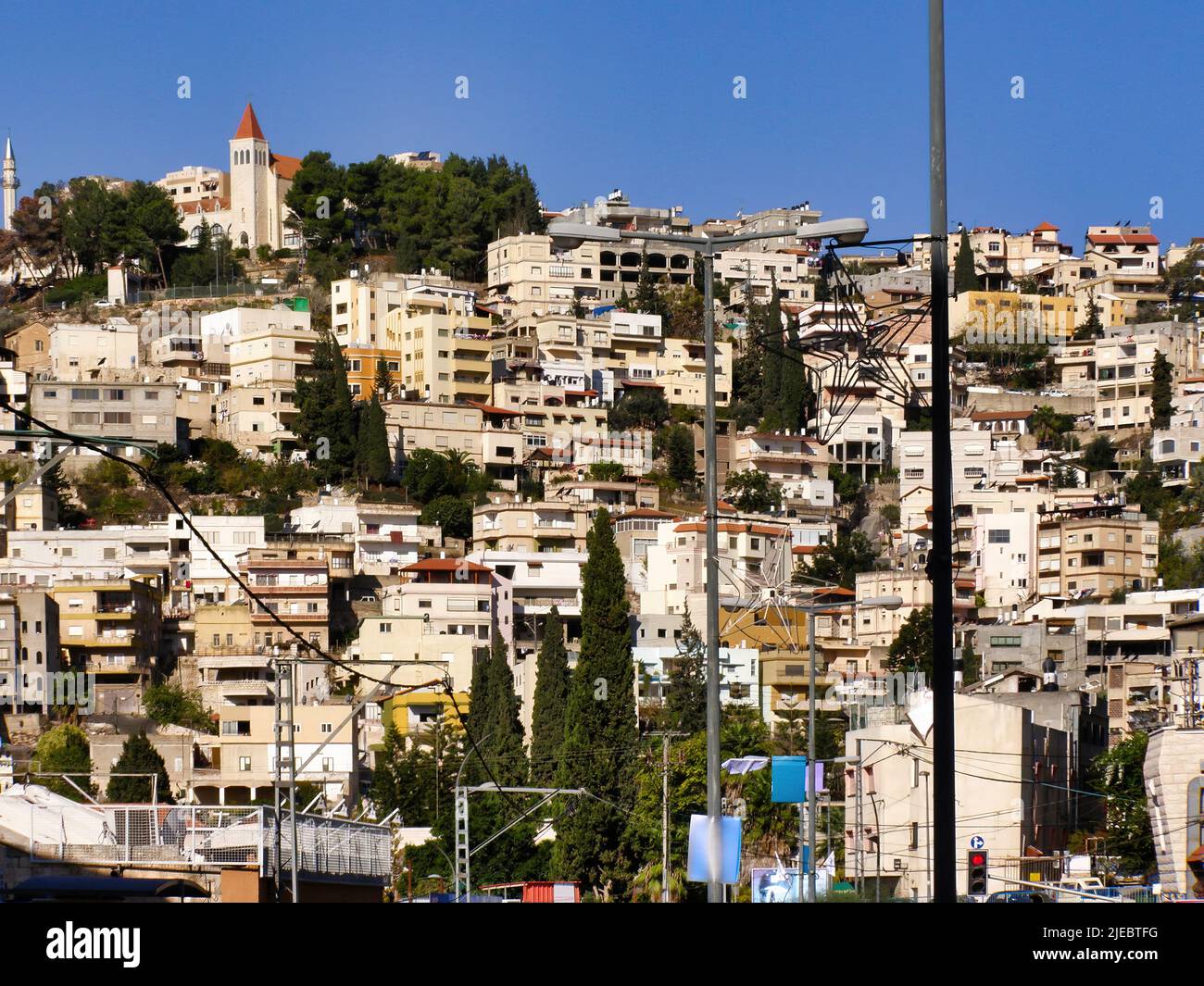 Panoramic trail Nazareth (Israel) famous as the city of origin of Jesus ...