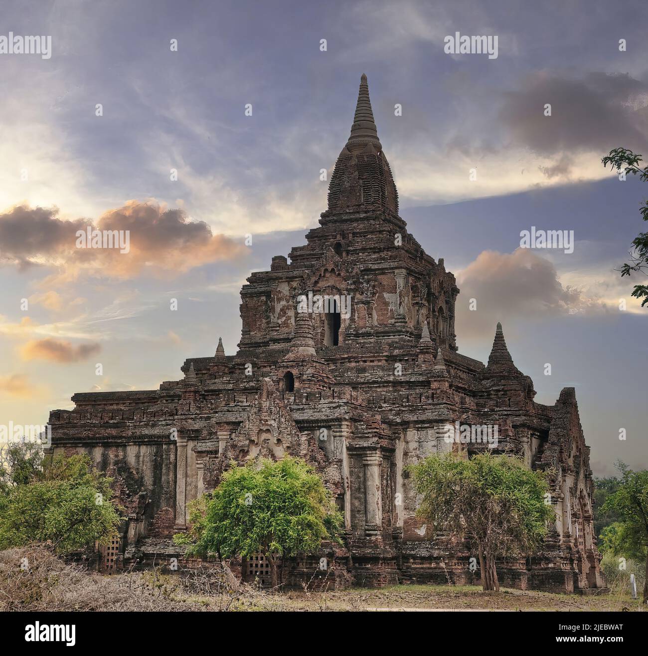 Burma, Bagan. The Valley of the Temples, a city of colossal temples ...