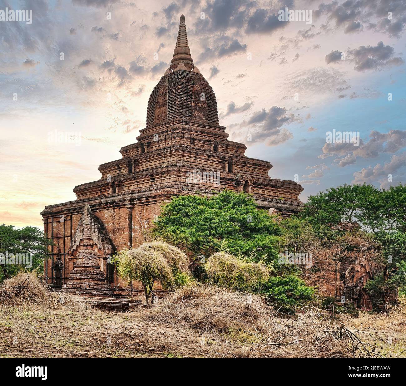 Burma, Bagan. The Valley of the Temples, a city of colossal temples ...