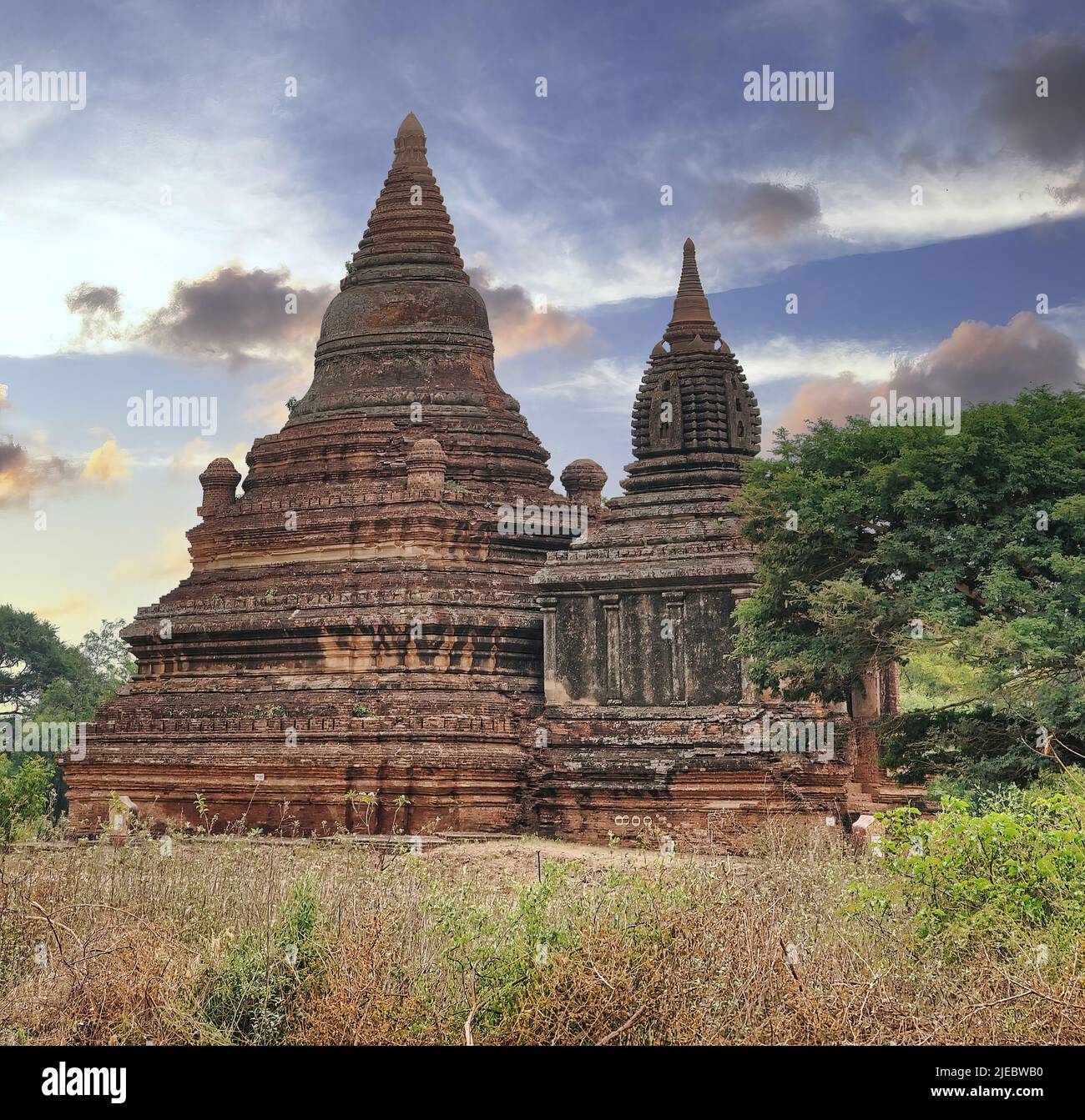 Burma, Bagan. The Valley of the Temples, a city of colossal temples ...