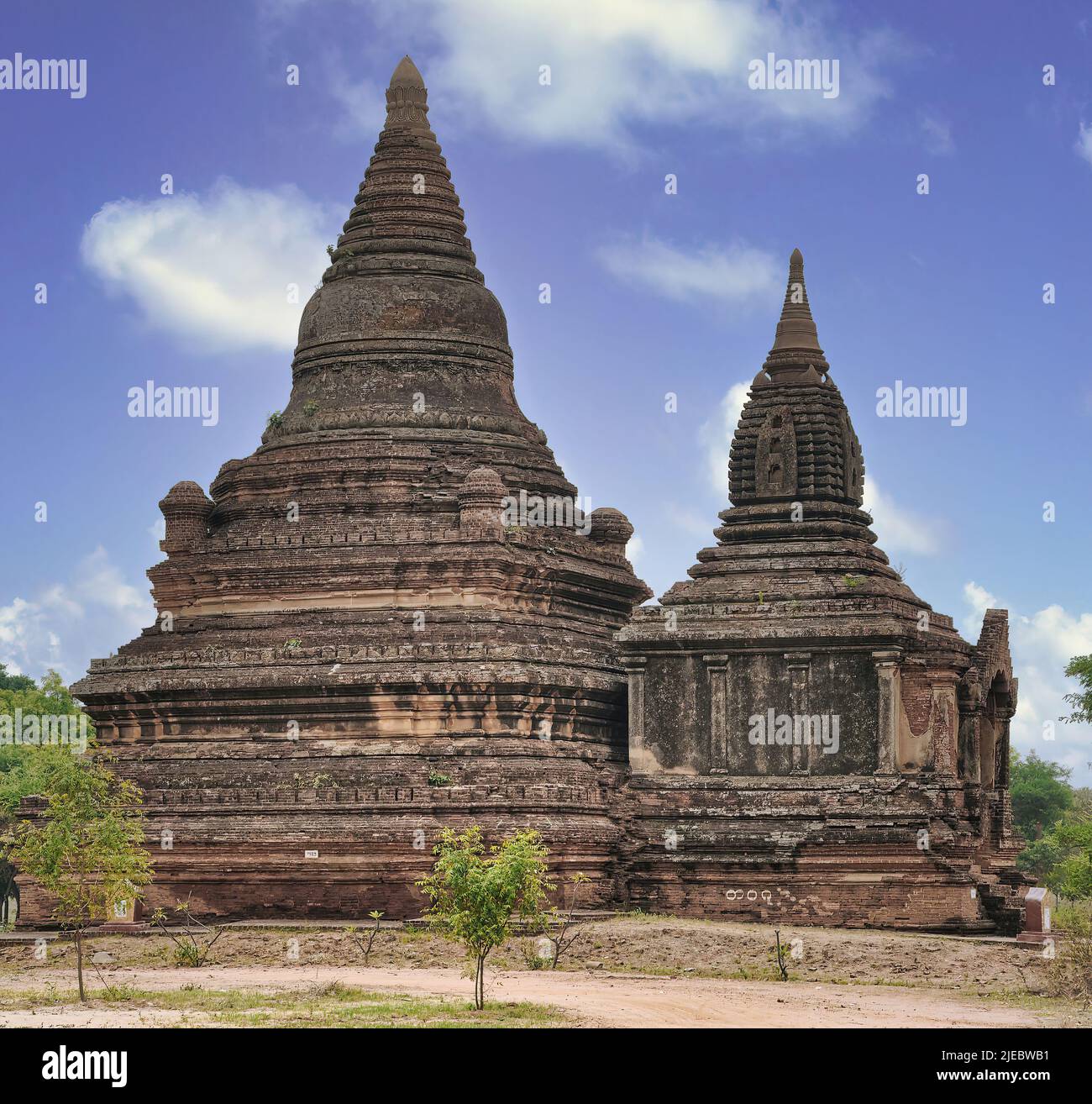 Burma, Bagan. The Valley of the Temples, a city of colossal temples ...