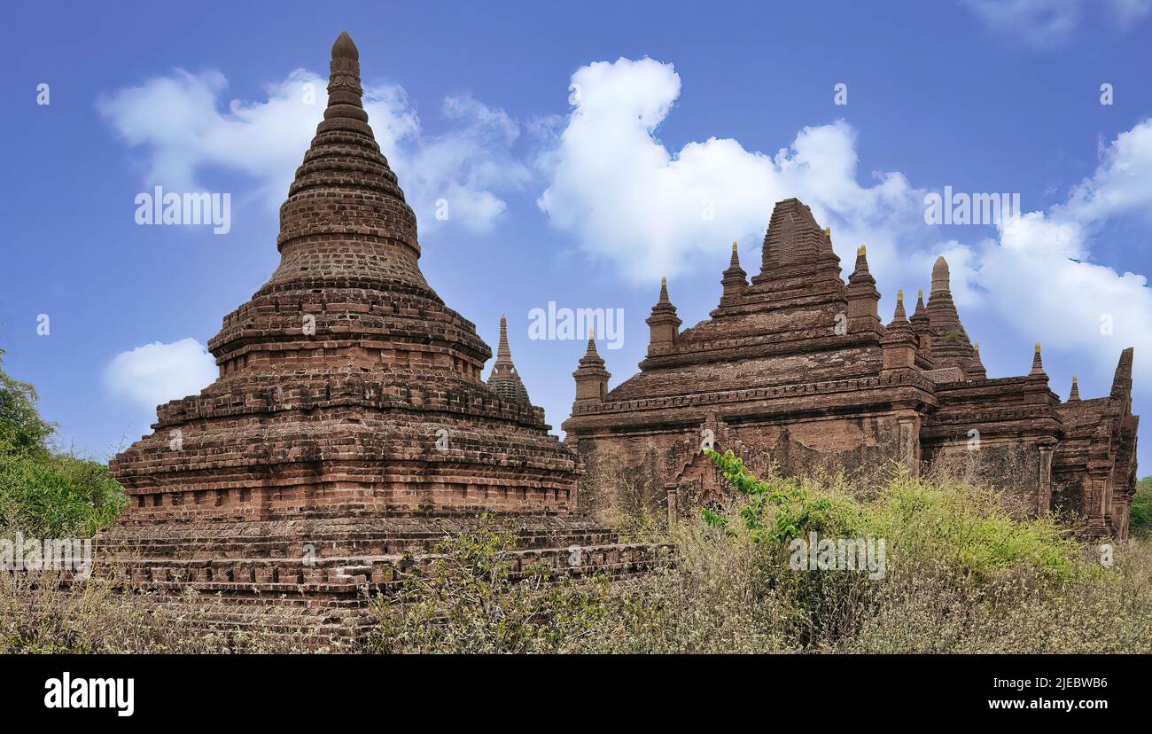Burma, Bagan. The Valley of the Temples, a city of colossal temples ...