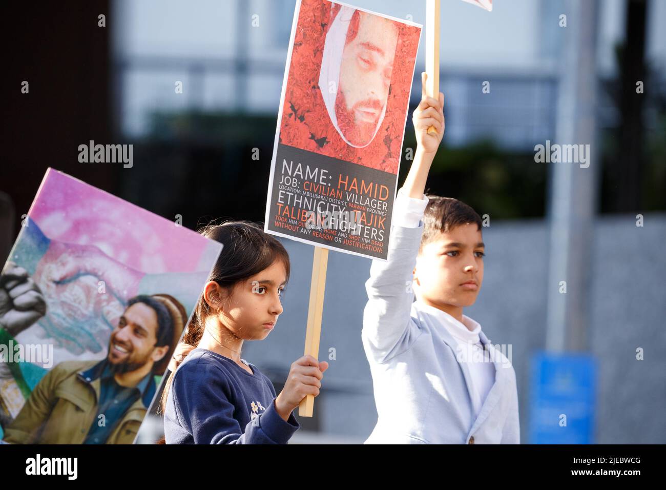 Children take part during the rally in King George Square. Members of ...