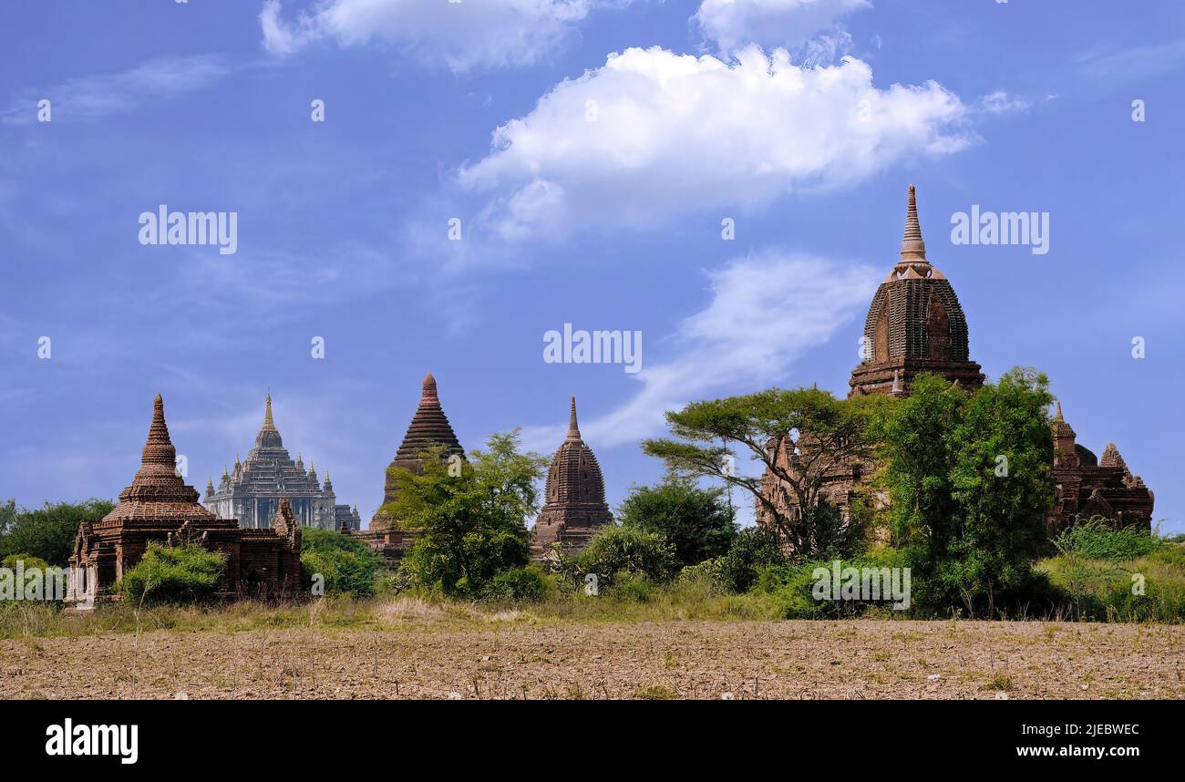 Burma, Bagan. The Valley of the Temples, a city of colossal temples ...