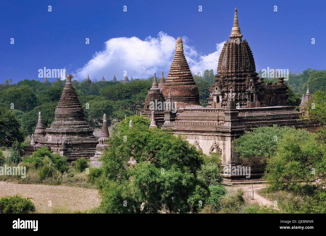 Burma, Bagan. The Valley of the Temples, a city of colossal temples ...