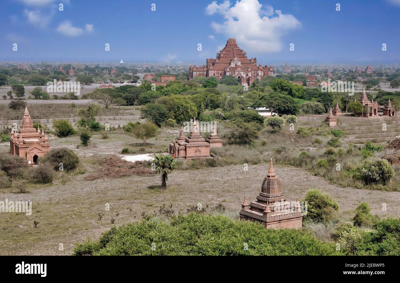 Burma, Bagan. The Valley of the Temples, a city of colossal temples ...