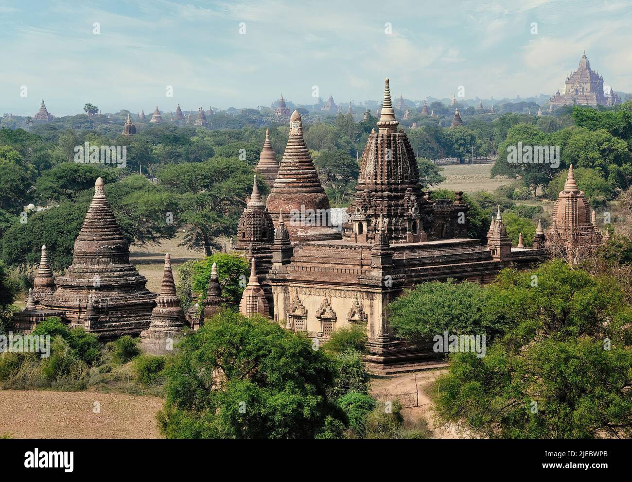 Burma, Bagan. The Valley of the Temples, a city of colossal temples ...