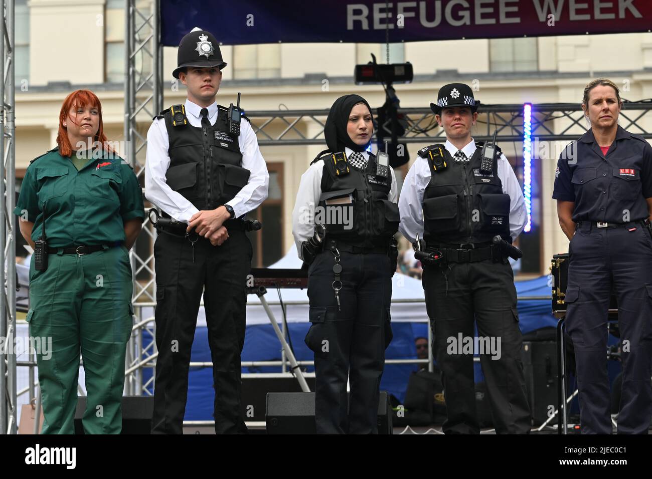 London, UK. . 26th June, 2022. Afghan refugees are building a new life ...