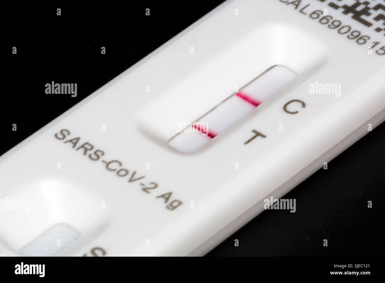Covid 19, corona virus self test showing a positive result Stock Photo ...