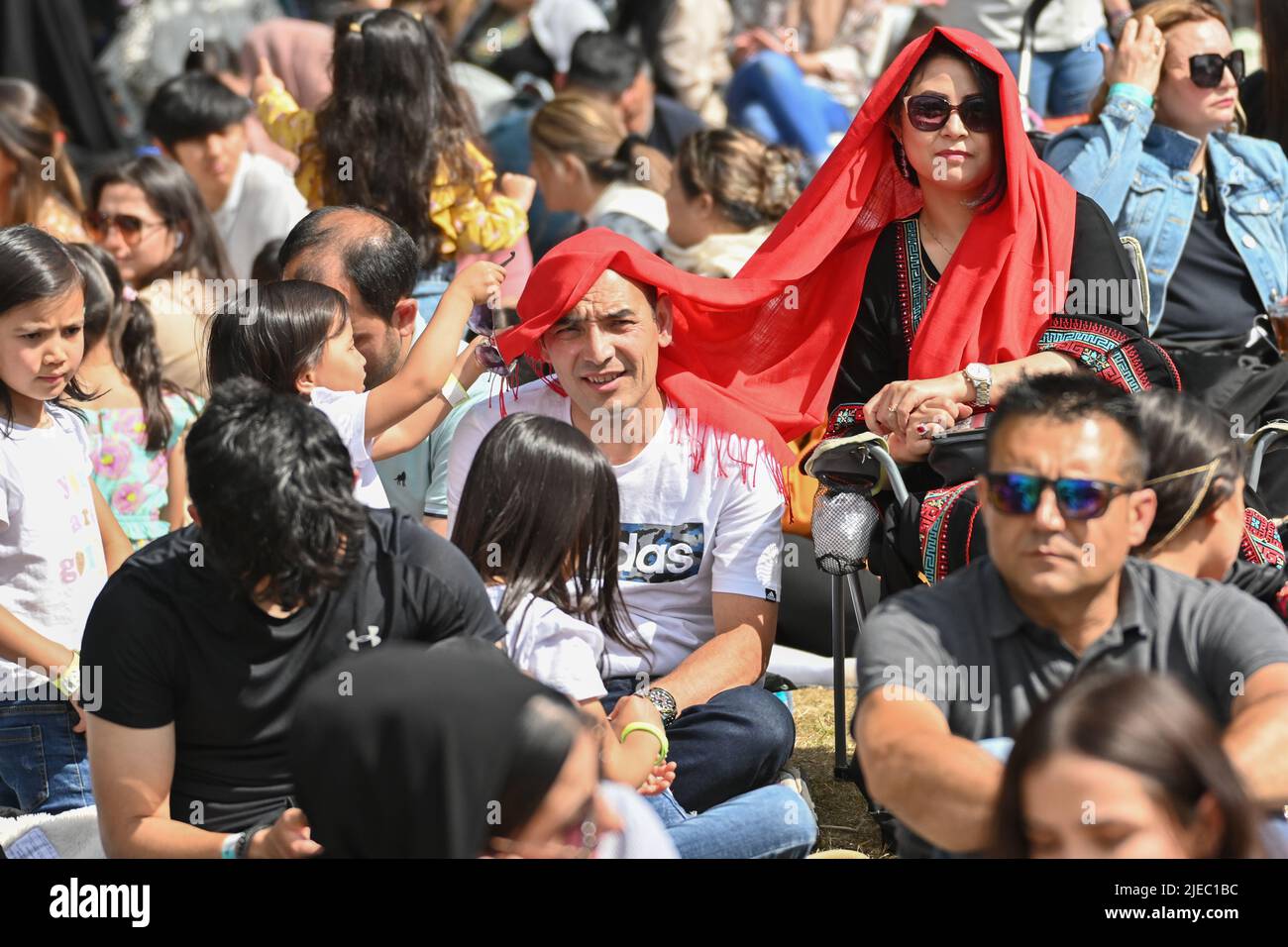 London, UK. . 26th June, 2022. Afghan refugees are building a new life ...