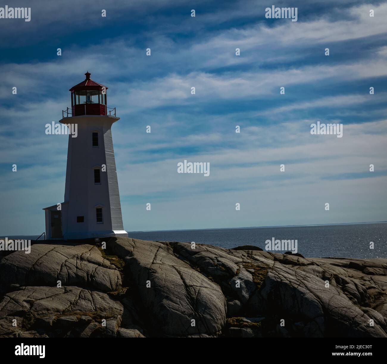 peggys point lighthouse at Peggy's Cove Nova Scotia Stock Photo - Alamy