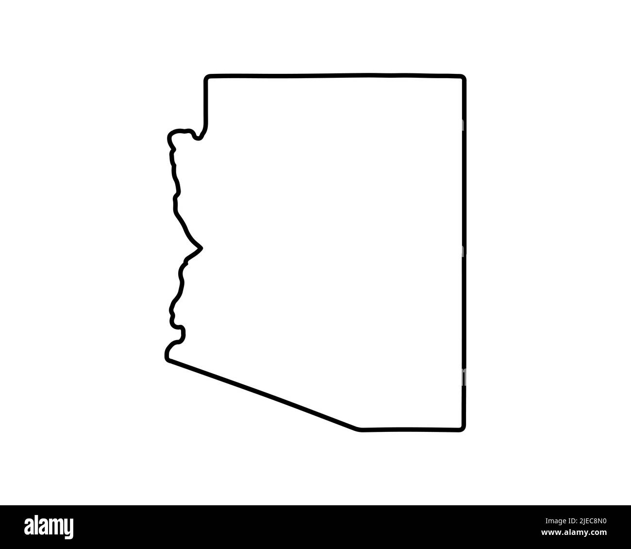 Arizona outline hi-res stock photography and images - Alamy