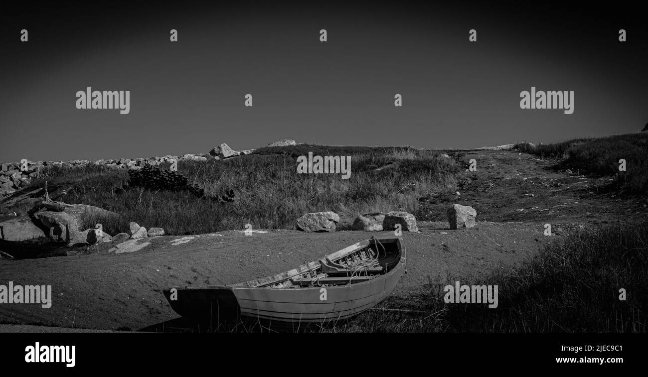 Little rowing boat Black and White Stock Photos & Images - Alamy