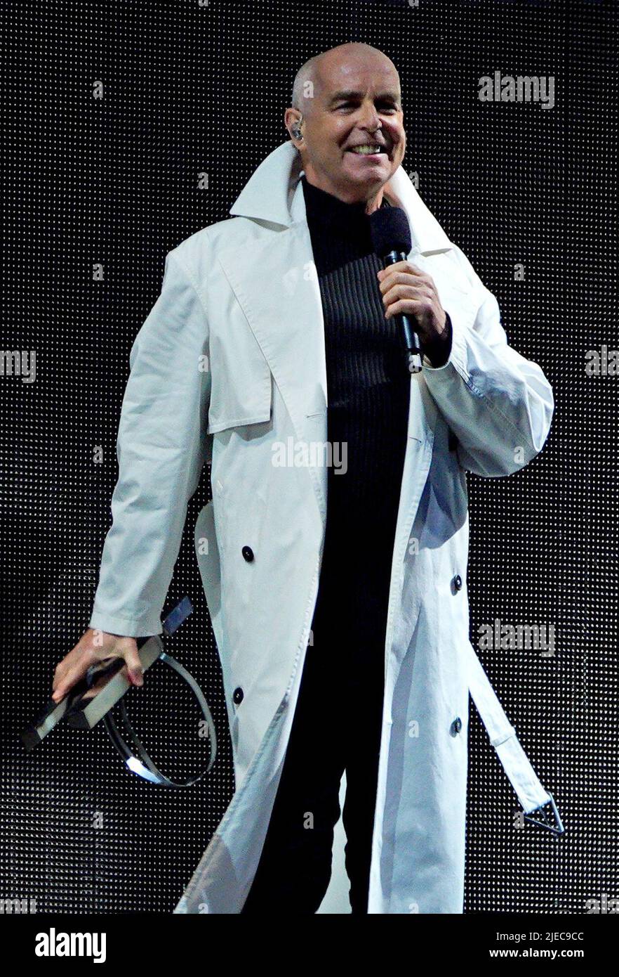 Neil Tennant of the Pet Shop Boys performing on The Other Stage at the ...