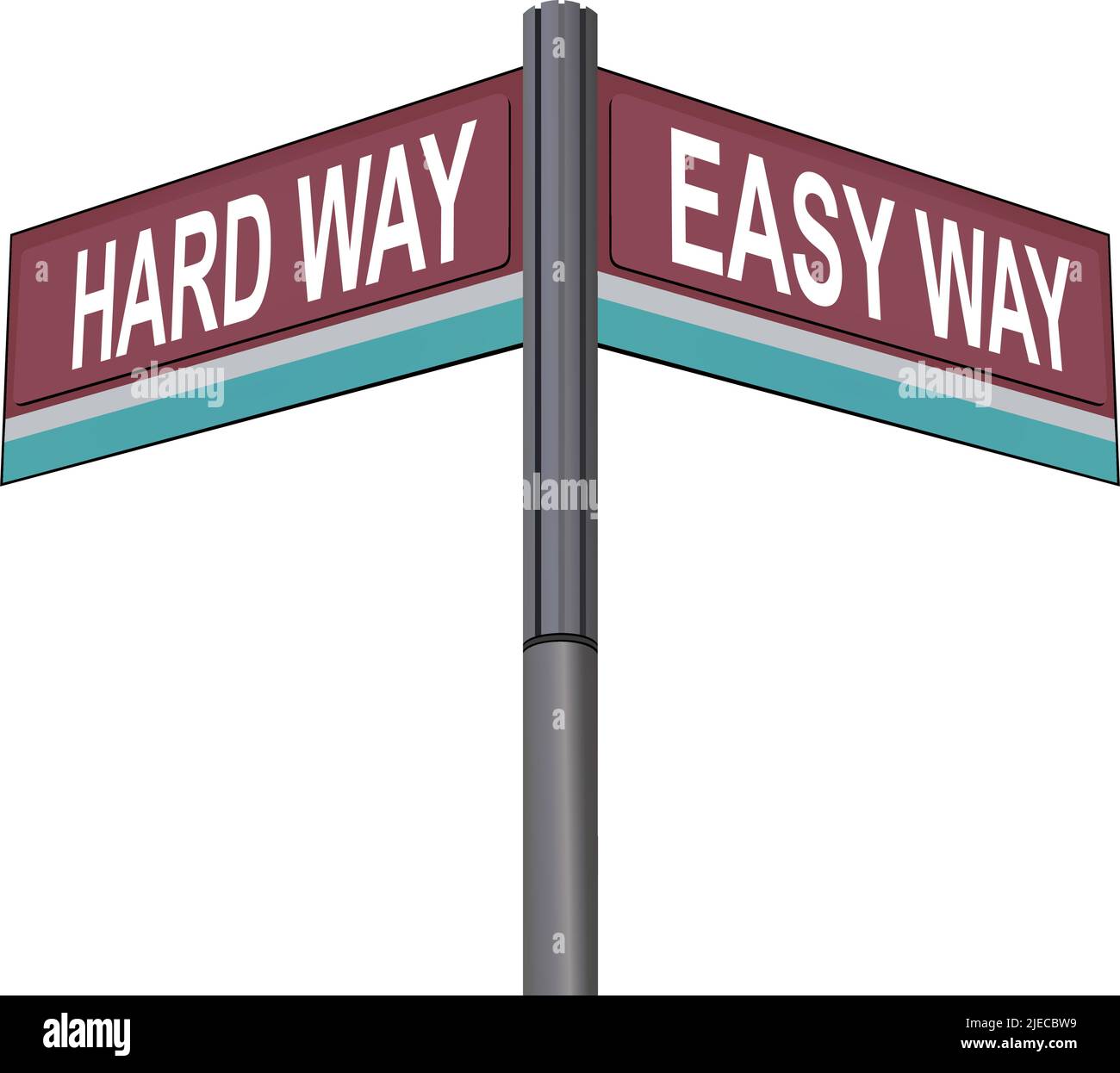 One way to happiness Stock Vector Images - Alamy