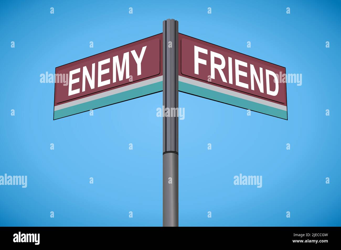 Enemy friend Stock Vector Images - Alamy