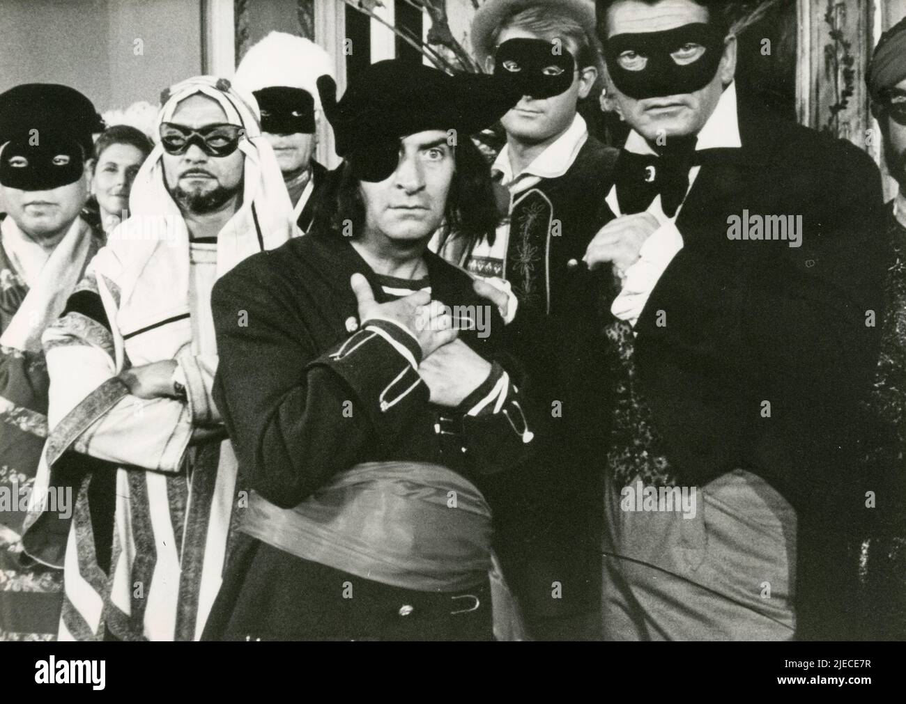 French actors Louis de Funes and Jean Marais in the movie Fantomas ...