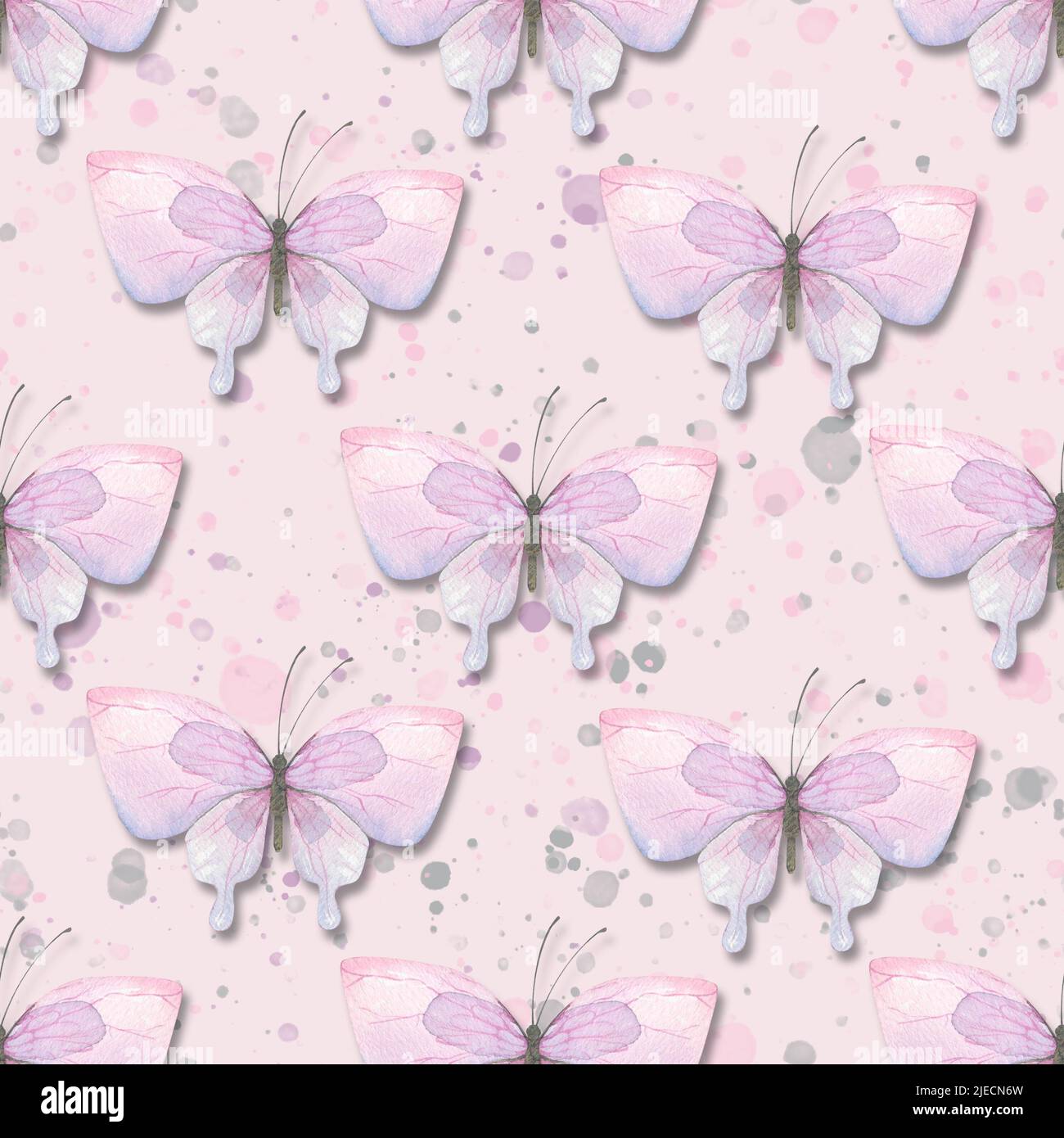 Cute purple butterfly seamless pattern hi-res stock photography and ...