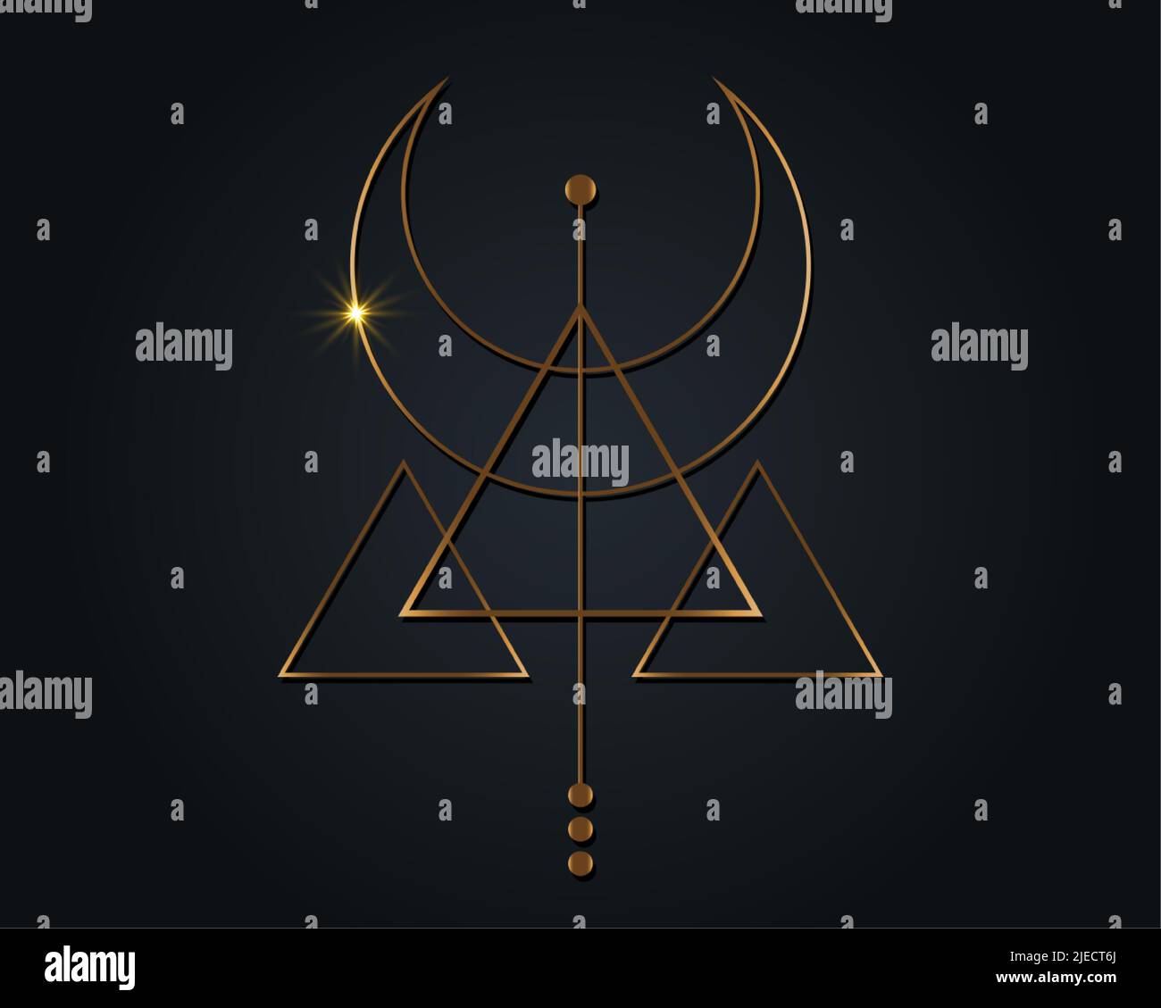 Magic Crescent Moon. Symbol of the Viking deity, Celtic Sacred Geometry ...