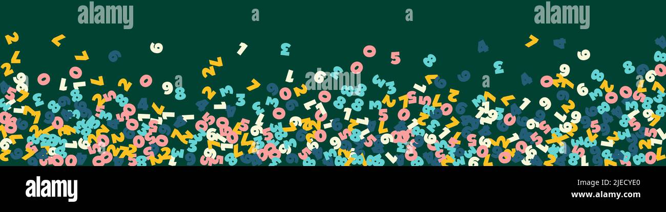 Falling pastel numbers. Math study concept with flying digits. Sublime ...