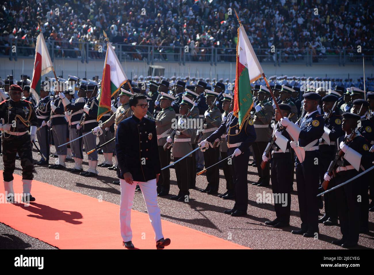 Antananarivo, Madagascar. 26th June, 2022. Malagasy President Andry ...