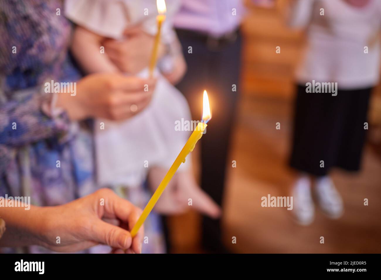 baby christening. Ceremony of a christening in Christian church ...