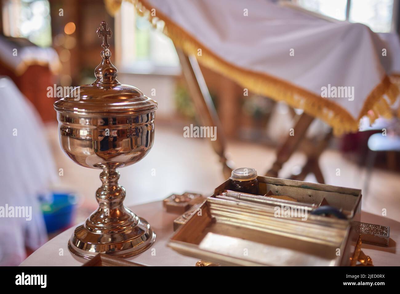 baby christening. Ceremony of a christening in Christian church. baptismal Stock Photo - Alamy