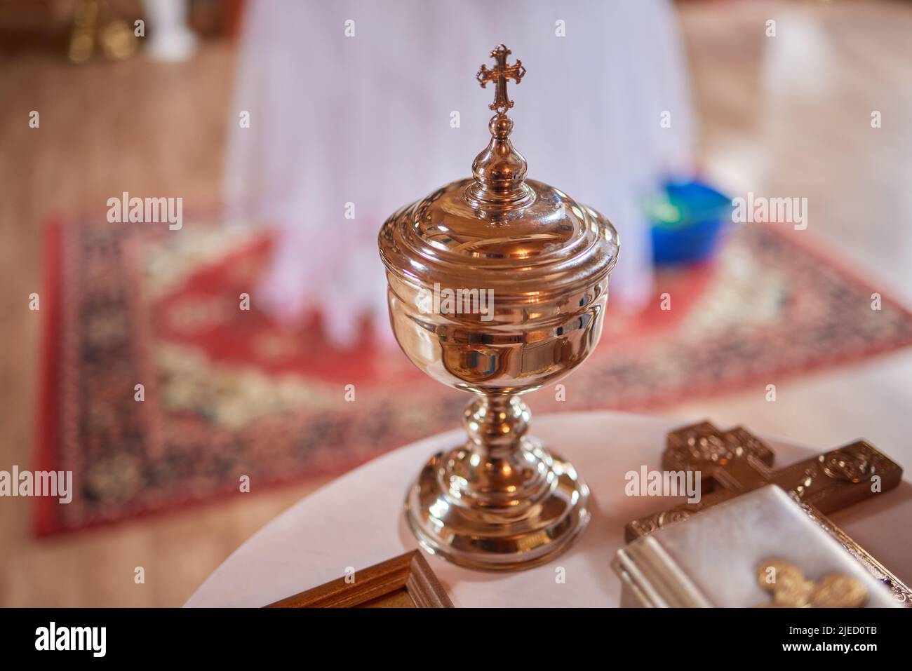 baby christening. Ceremony of a christening in Christian church. baptismal Stock Photo - Alamy