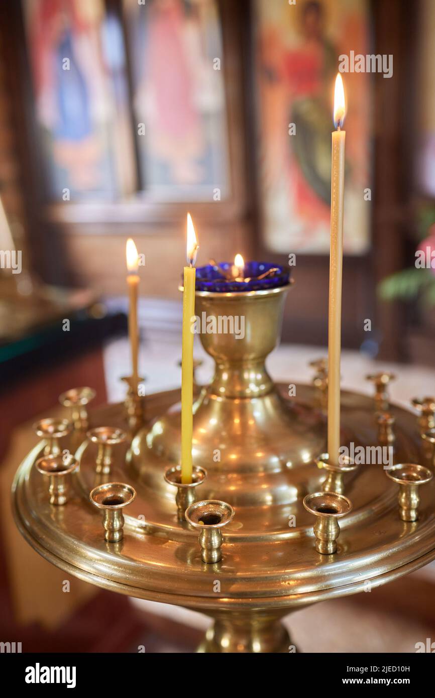 baby christening. Ceremony of a christening in Christian church ...