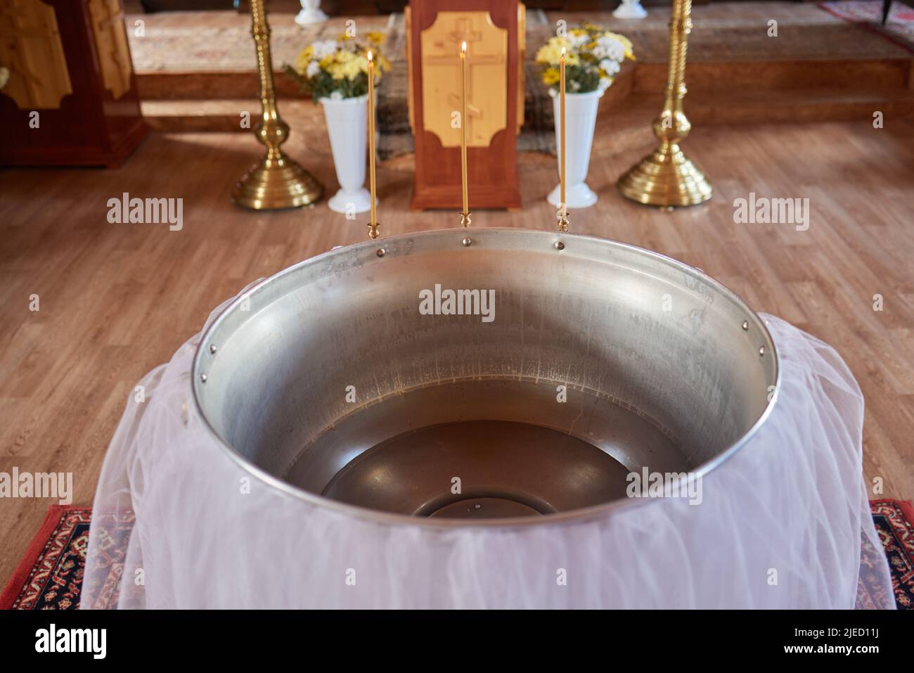 baby christening. Ceremony of a christening in Christian church. baptismal Stock Photo - Alamy