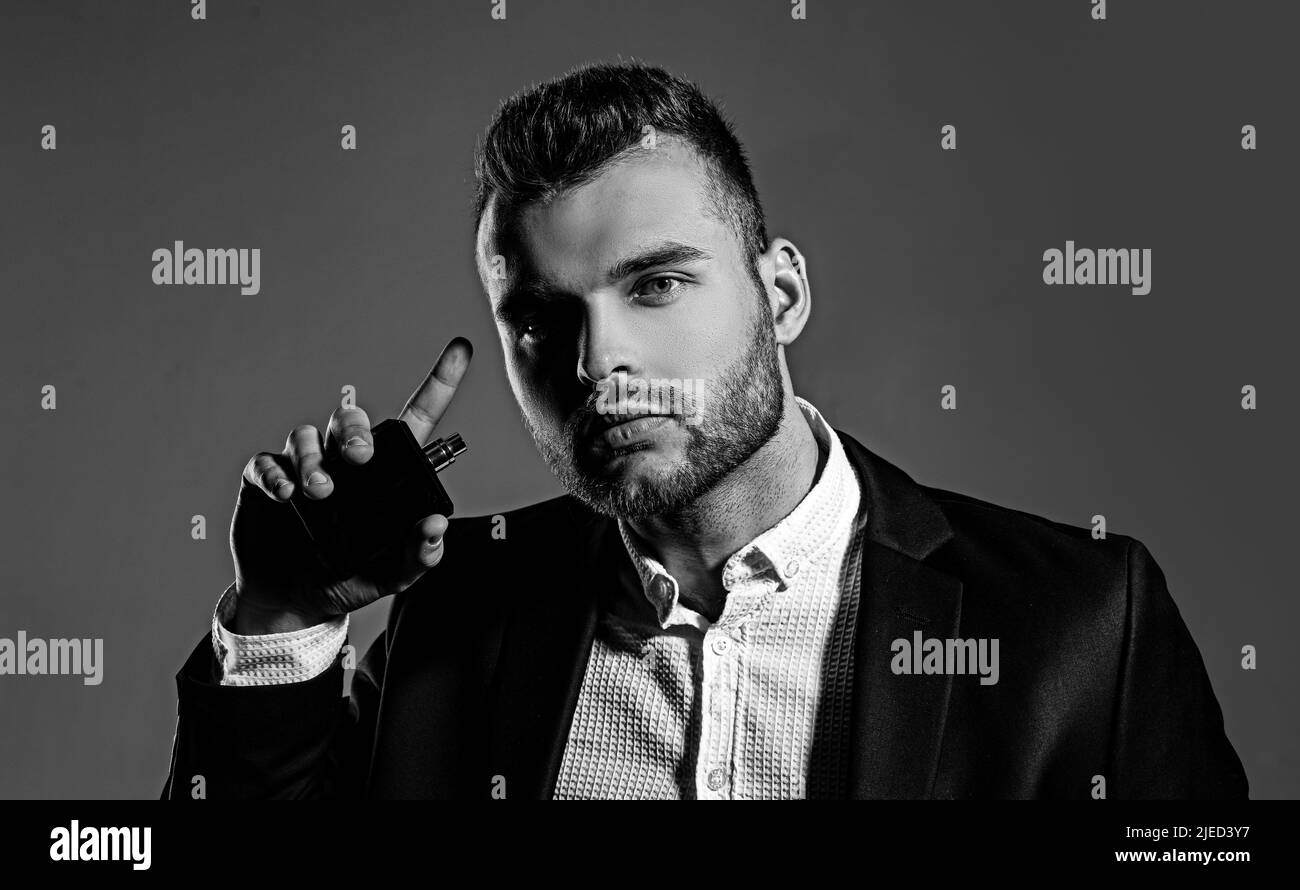 Perfect beard. Mens perfume. Haircuts for men. Stylish and hairstyle ...