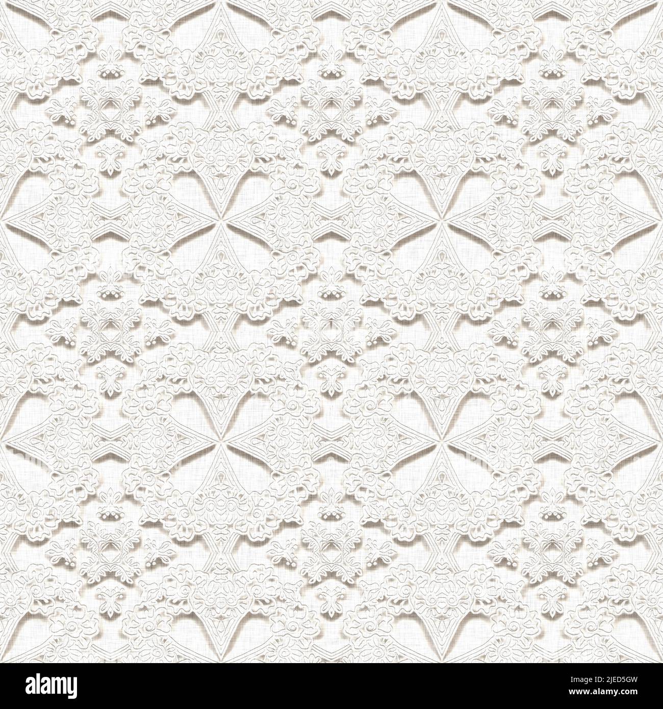 White on White linen lace effect background. Minimal stylish wedding ...