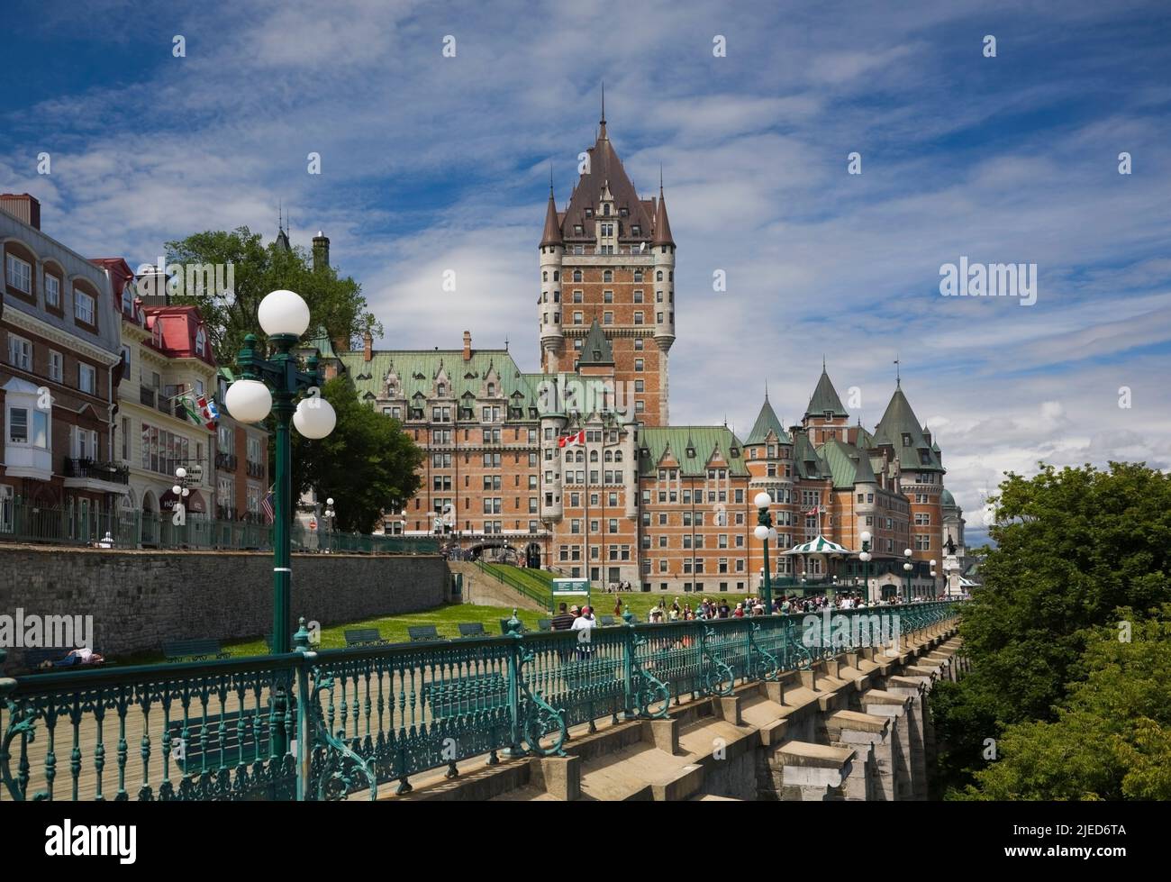 Dufferin terrace and Chateau Frontenac in summer, Upper Town, Old ...