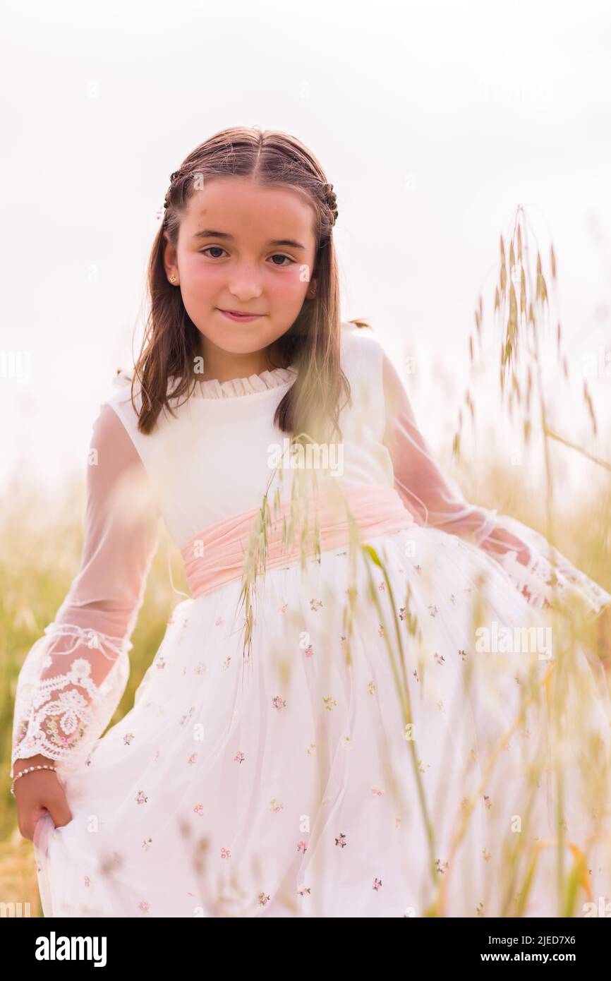 communion girl. catholic religion child celebration hispanic female ...
