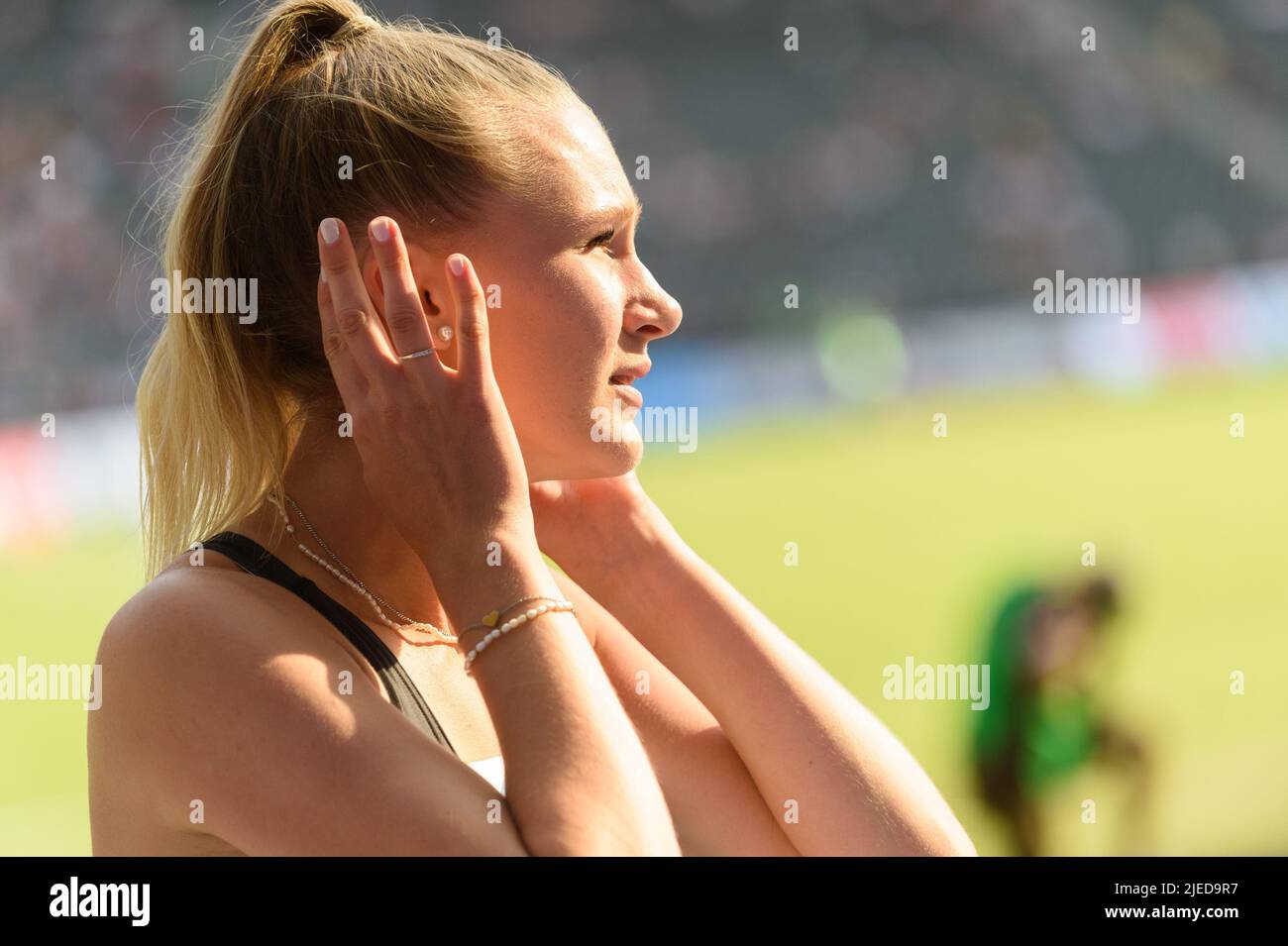 Merle Homeier (LG Goettingen) during the long jump final during the ...