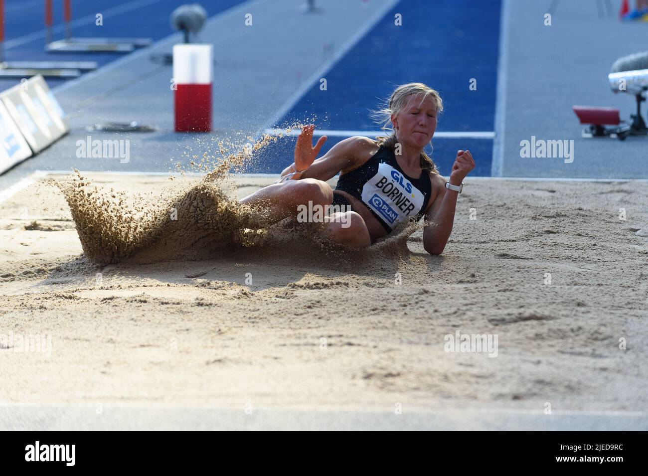 Helena Boerner (SG Adelsberg) during the long jump final during the ...