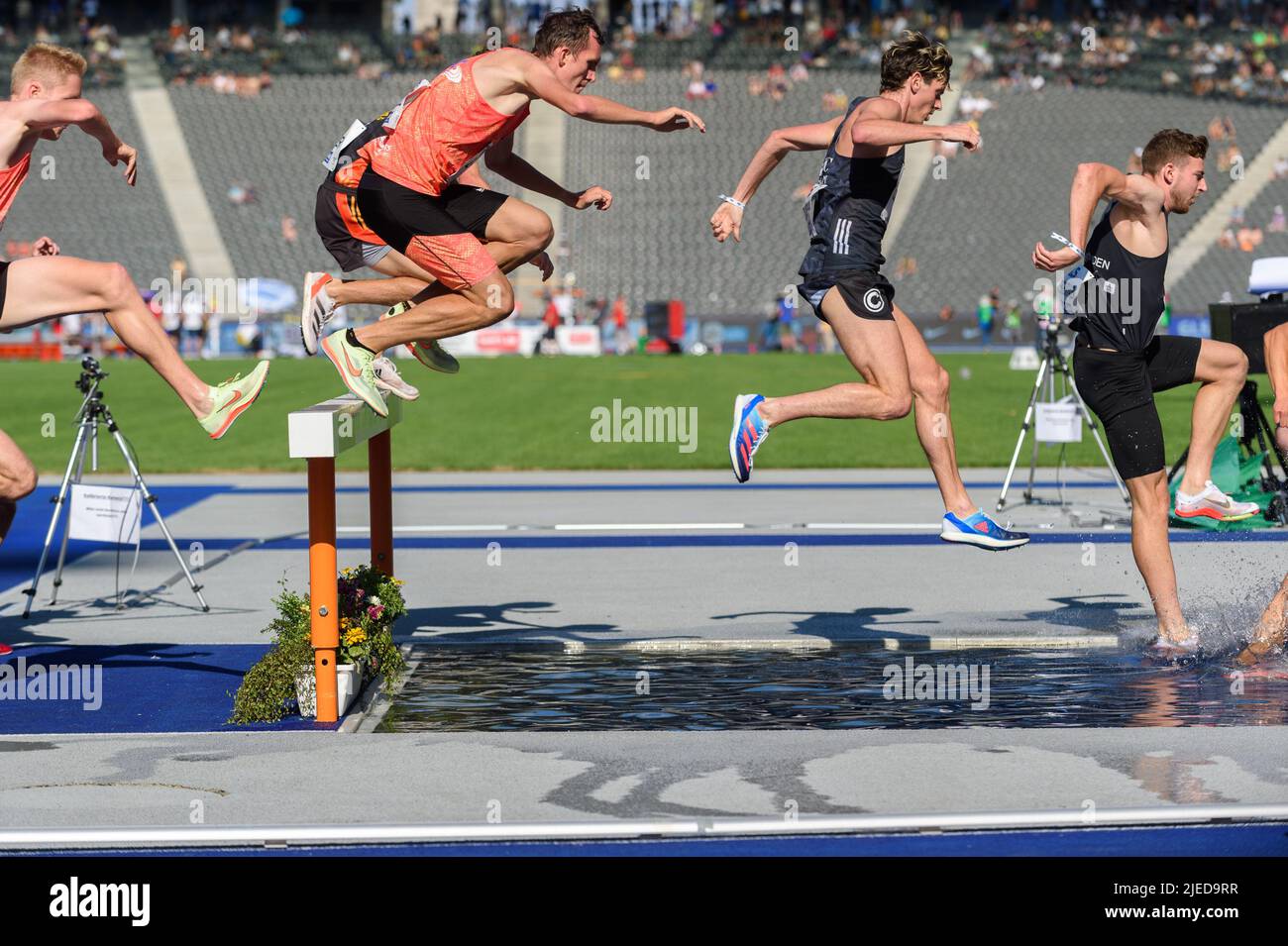 3000 metre steeplechase during the 2022 athletic German championship ...