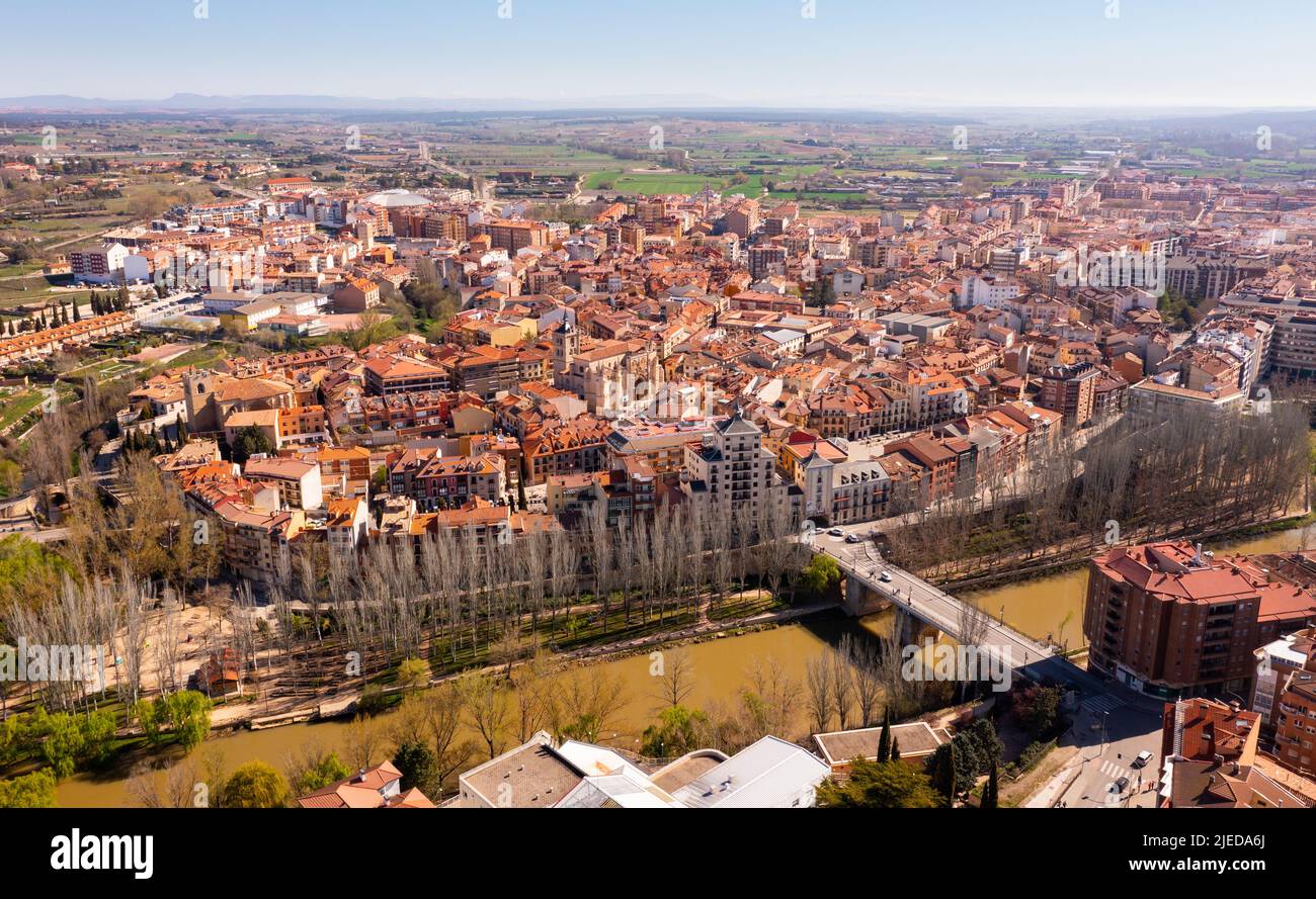 Aerial view of Spanish city of Aranda de Duero Stock Photo - Alamy