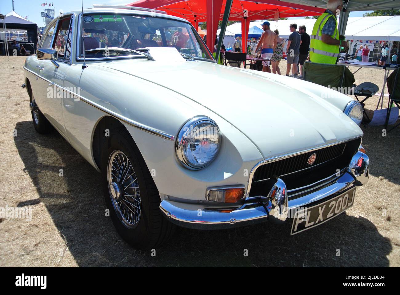 A 1971 MG parked on display at the English Riviera classic car show ...