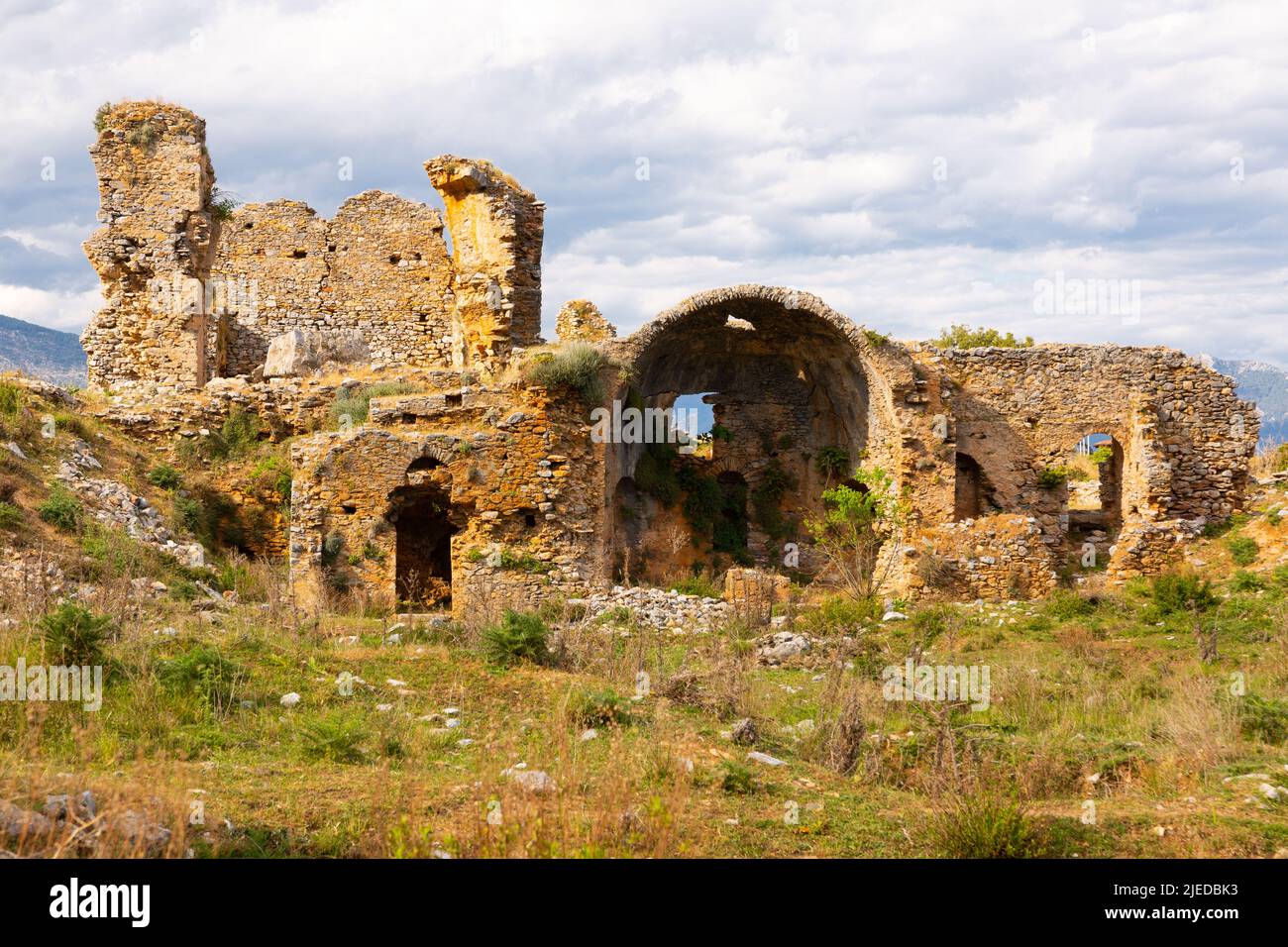 Remains of Anemurium basilica, Turkey Stock Photo - Alamy