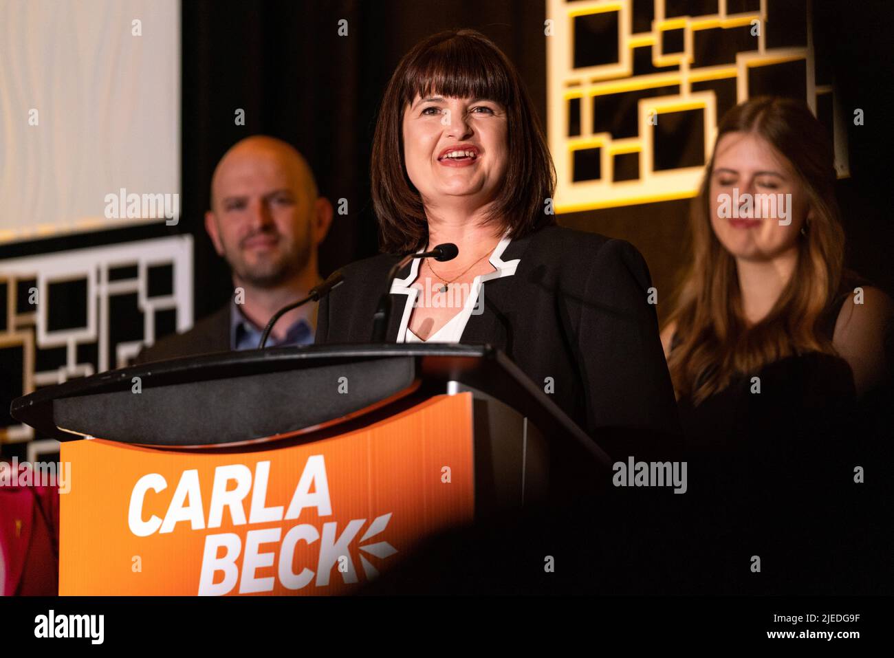 Carla Beck, MLA for Regina Lakeview and Saskatchewan NDP leader, speaks ...