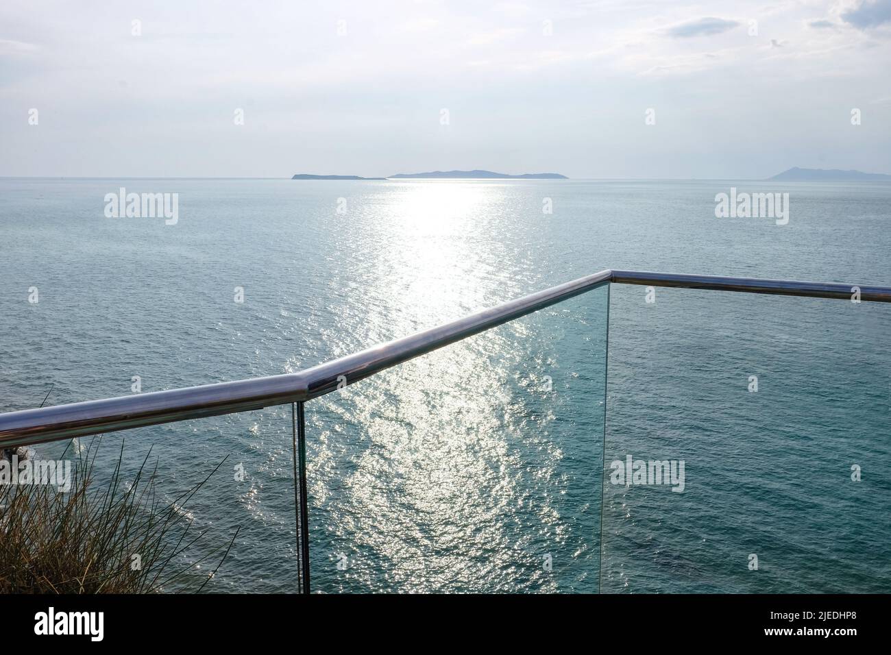 View of transparent observation platform at sea resort Stock Photo - Alamy